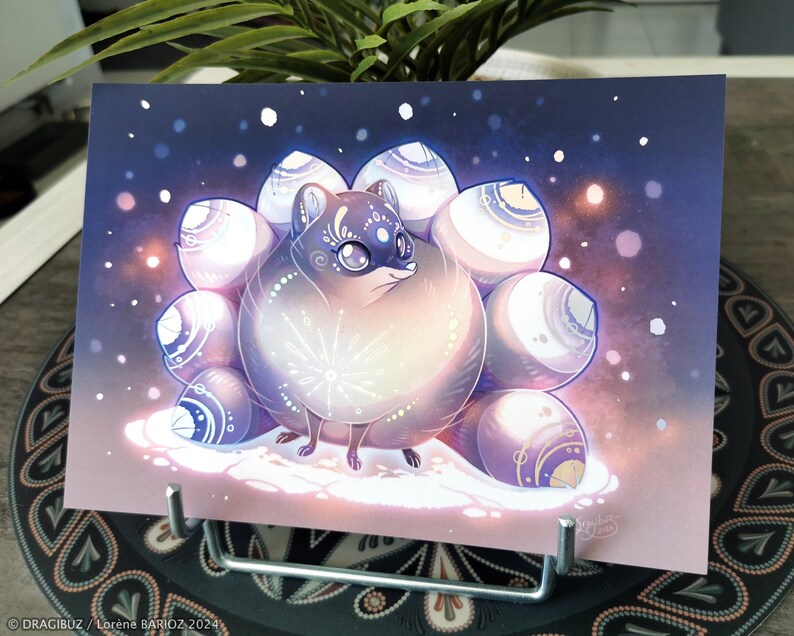 Shiny Fine Art Print A5 "winter Kitsune" - Limited Edition 100 Prints ...