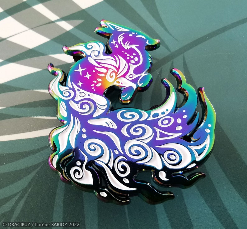 Galaxy Fox Rainbow Enamel Pin - Etsy