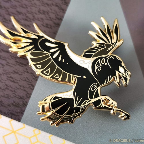Crow Hard Enamel Pin - Etsy
