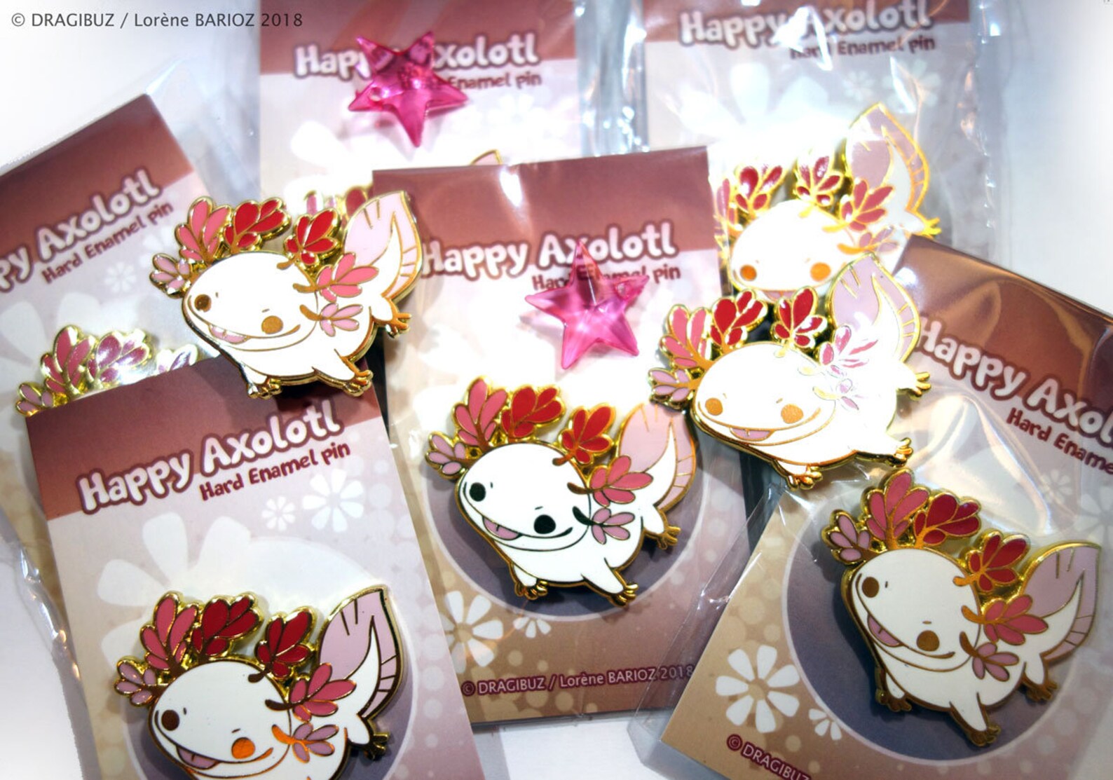 Happy Axolotl Hard Enamel Pin | Etsy