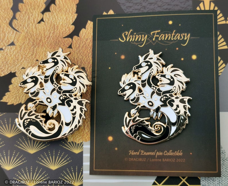 Hydra Dragon Hard Enamel Pin - Etsy