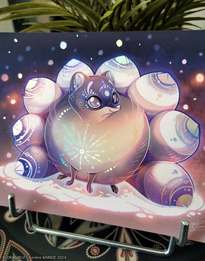 Shiny Fine Art Print A5 "winter Kitsune" - Limited Edition 100 Prints ...