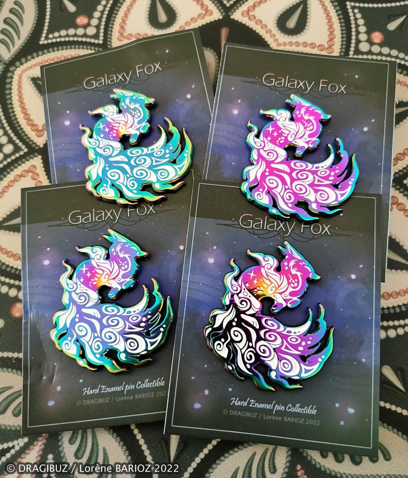 Galaxy Fox Rainbow Enamel Pin - Etsy