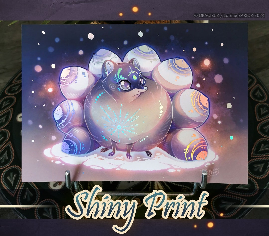 Shiny Fine Art Print A5 "winter Kitsune" - Limited Edition 100 Prints ...