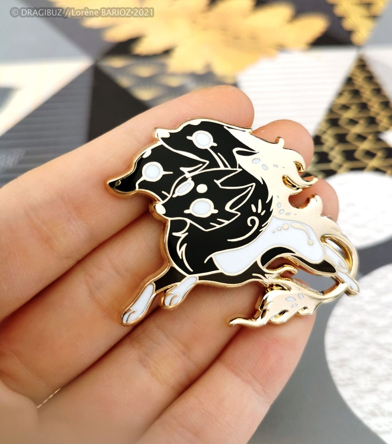 Cerberus Hard Enamel Pin | Etsy