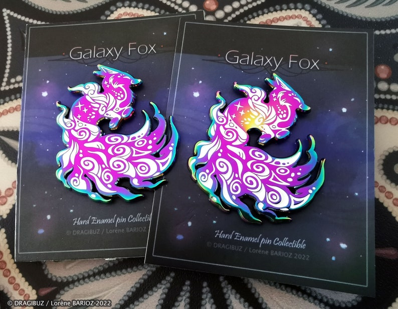 Galaxy Fox Rainbow Enamel Pin - Etsy