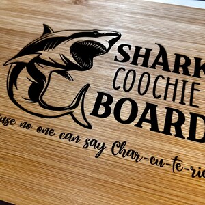 Shark-coochie-board Engraved Cutting Board - Etsy