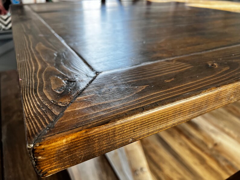 Rustic Farmhouse Table and Benches - Etsy