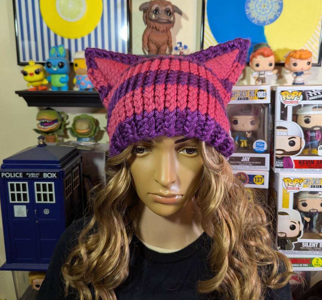 Alice in Wonderland Inspired Custom Made Cheshire Cat Hat, Pink and ...