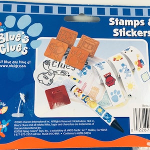 Blue's Clues Ink Stamps & Sticker Set. 2003 Nick Jr NEW - Etsy