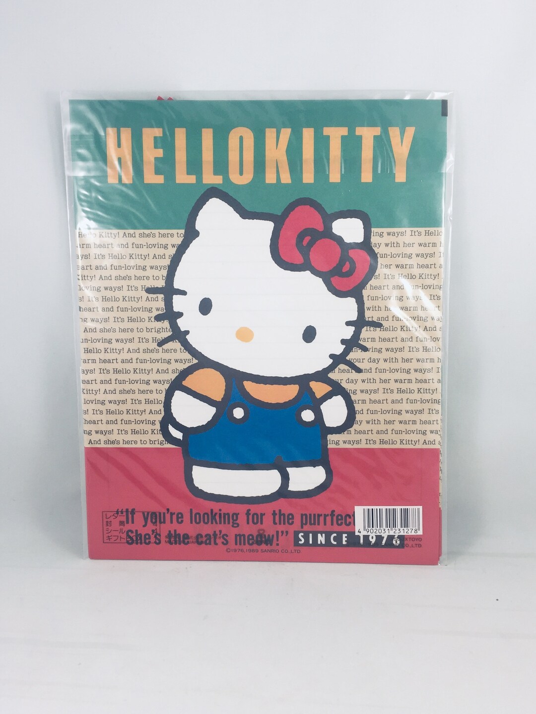 Vintage Sanrio Hello Kitty Letter Set W/stickers & Foldup Box NEW Japan ...