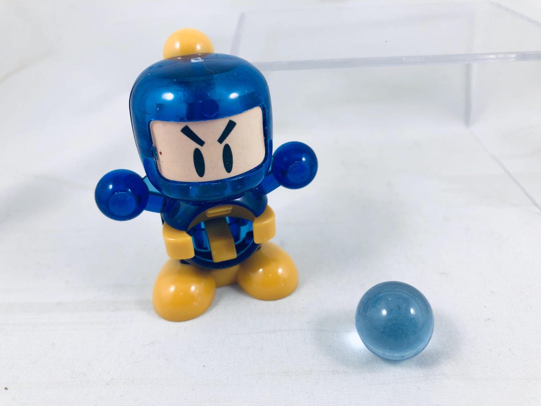 Vintage Bomberman B-daman Hudson Takara Figure Toy clear Blue Japan ...