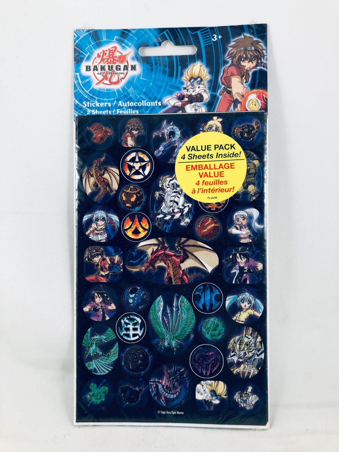 Bakugan Battle Brawlers Sticker Sheets. NEW Sandylion. Dated 2004 - Etsy