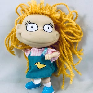Vintage Rugrats Angelica Pickles muñeca cara de goma llavero 1997 ...