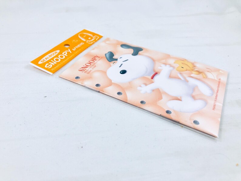 Snoopy and Peanuts Gang Small Sticker Seal Book. 6 Ring Binder. NEW - Etsy