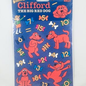 Clifford the Big Red Dog Sticker Sheet W/activity Board Topps ...