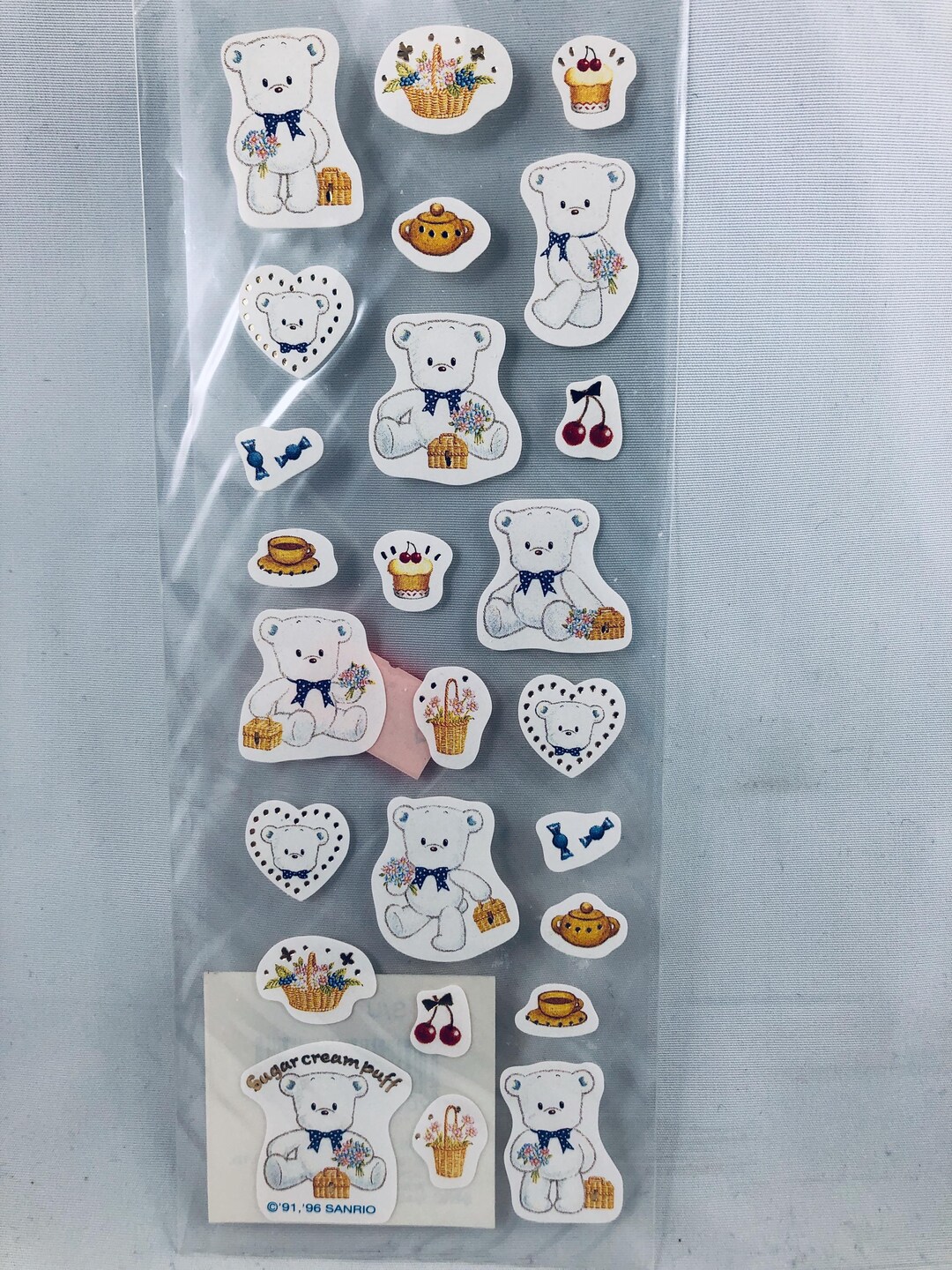 Sanrio Sugar Cream Puff Bear Sticker Sheet Japan NEW. Dated 1996 - Etsy