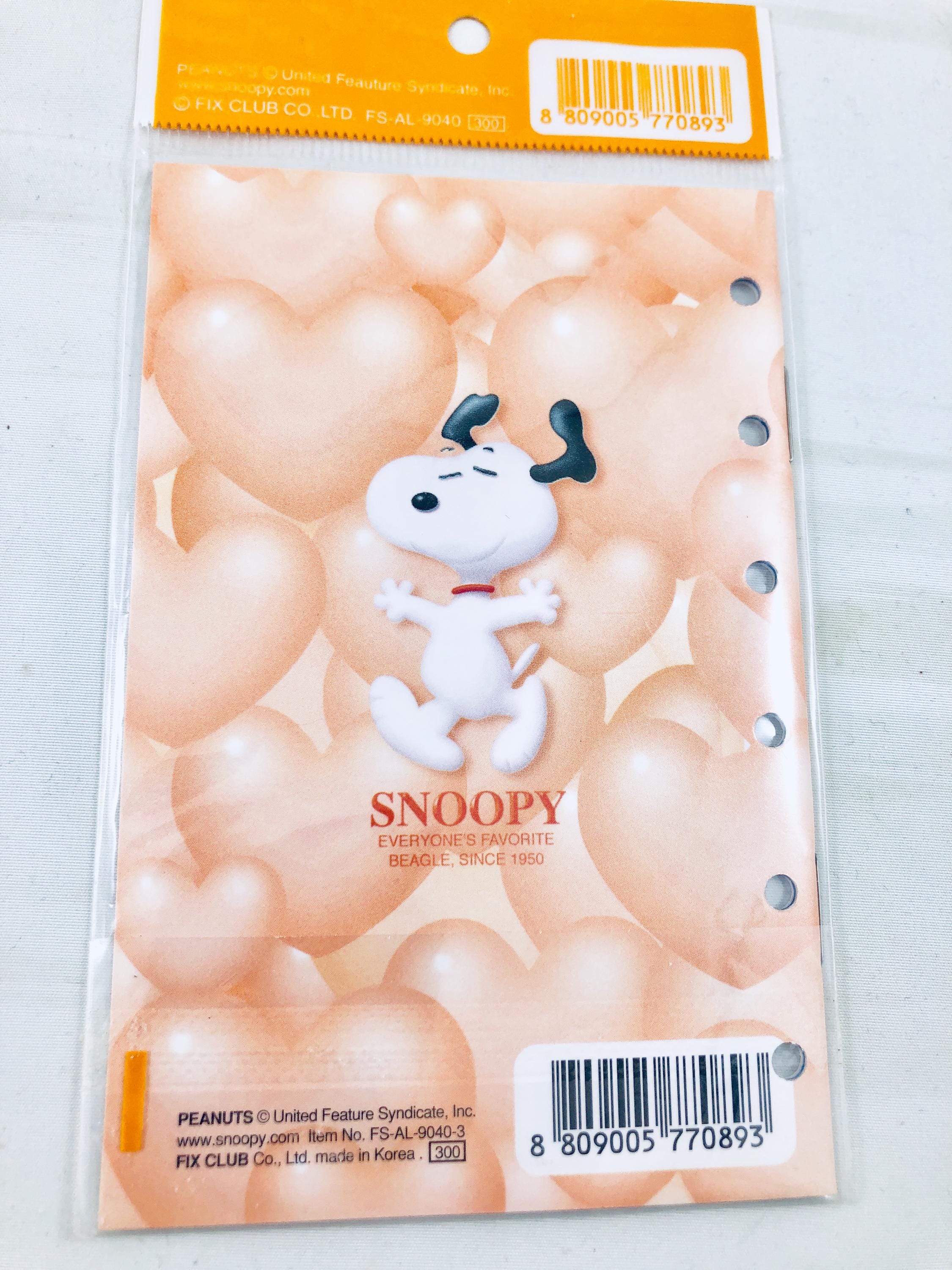 Snoopy and Peanuts Gang Small Sticker Seal Book. 6 Ring Binder. NEW - Etsy