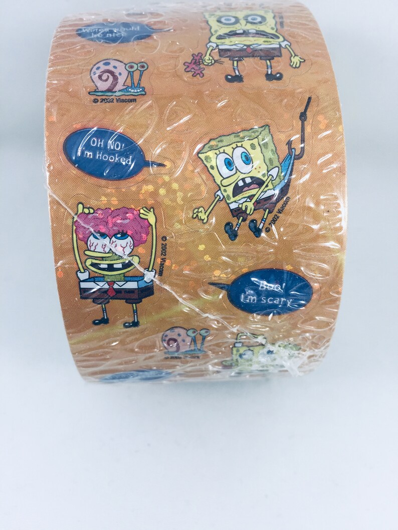 Spongebob Squarepants Sealed Uncut Roll of Stickers Sandylion - Etsy