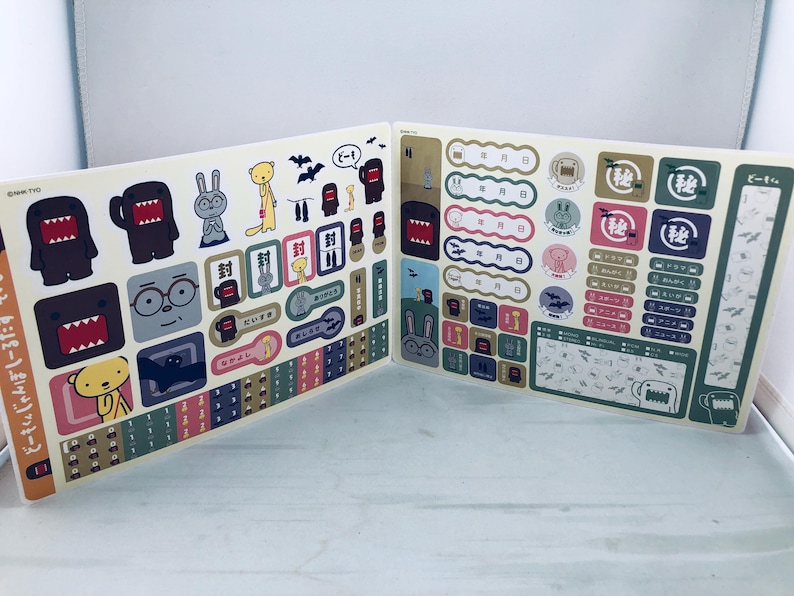 Domo Kun and Friends Foldup Sticker Sheet. Made by Bandai. Dated 2000 ...