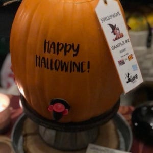 Reusable Faux Pumpkin Dispenser for Bagged Wine: “happy Hallowine” With ...