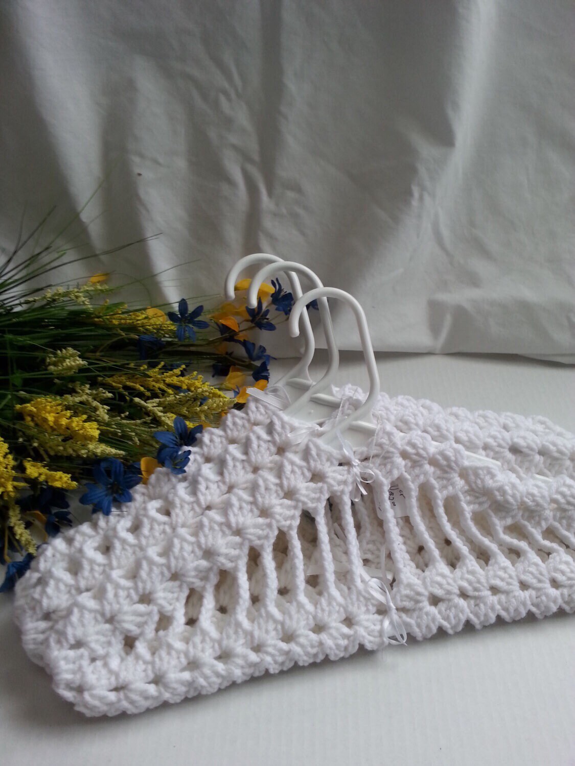 Crocheted Covered Hangers Set of 4 | Etsy