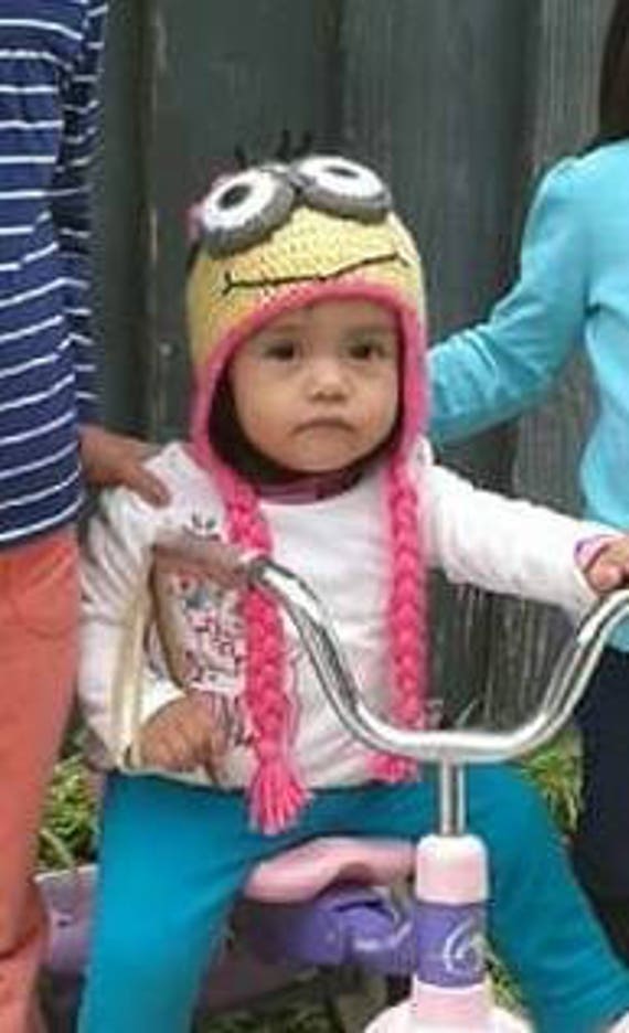 Pink Minion Crochet Hat