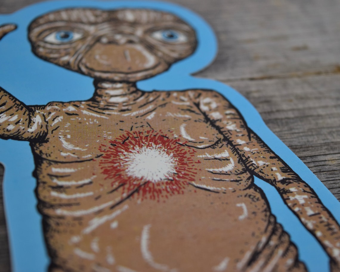 E.T. Vinyl Sticker - Etsy