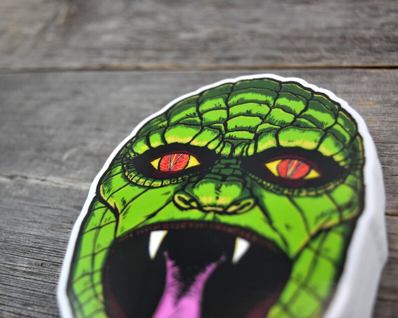 Reptilian Vinyl Sticker | Etsy