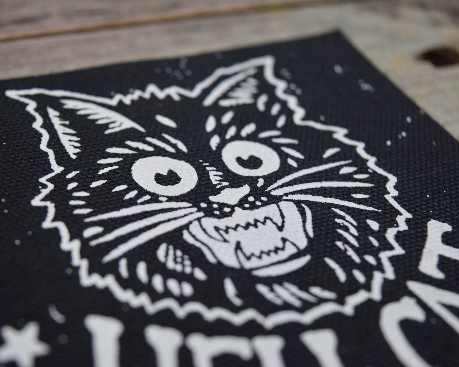 HELL CAT Canvas Patch - Etsy