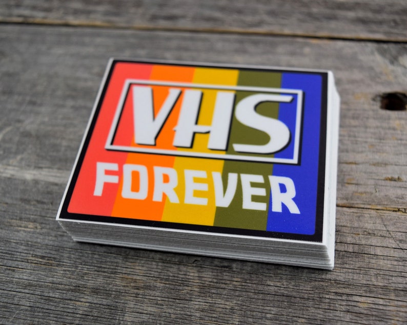 VHS FOREVER Vinyl Sticker - Etsy