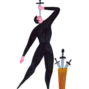 Sword Swallower 8x10in Giclée Print - Etsy UK