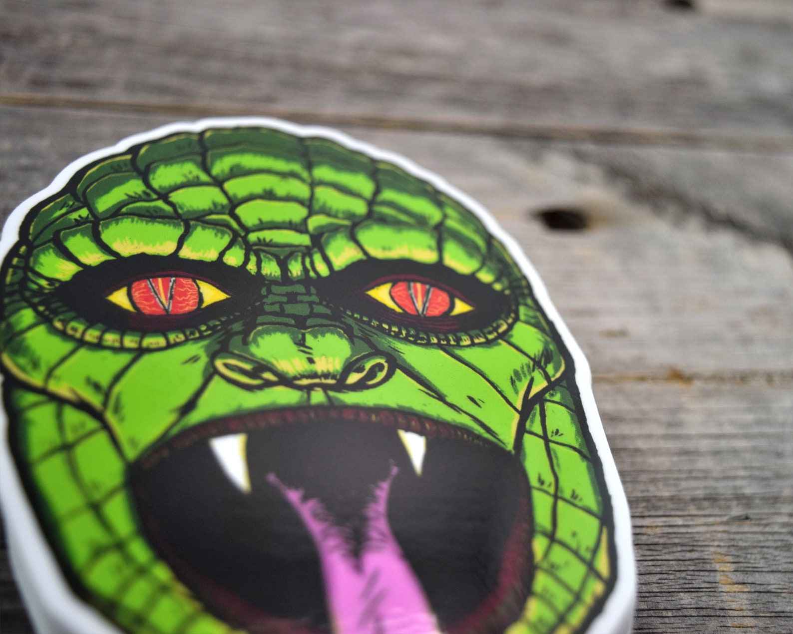 Reptilian Vinyl Sticker | Etsy