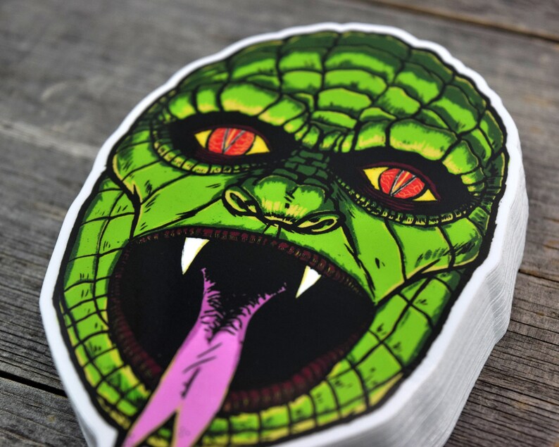 Reptilian Vinyl Sticker | Etsy
