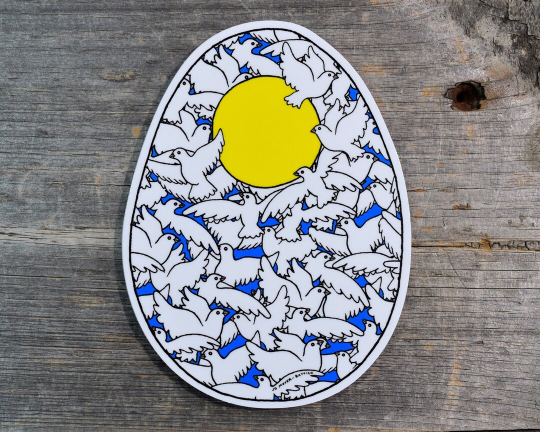 Dove Egg Vinyl Sticker - Etsy