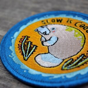 Slow is Cool Embroidered Patch - Etsy