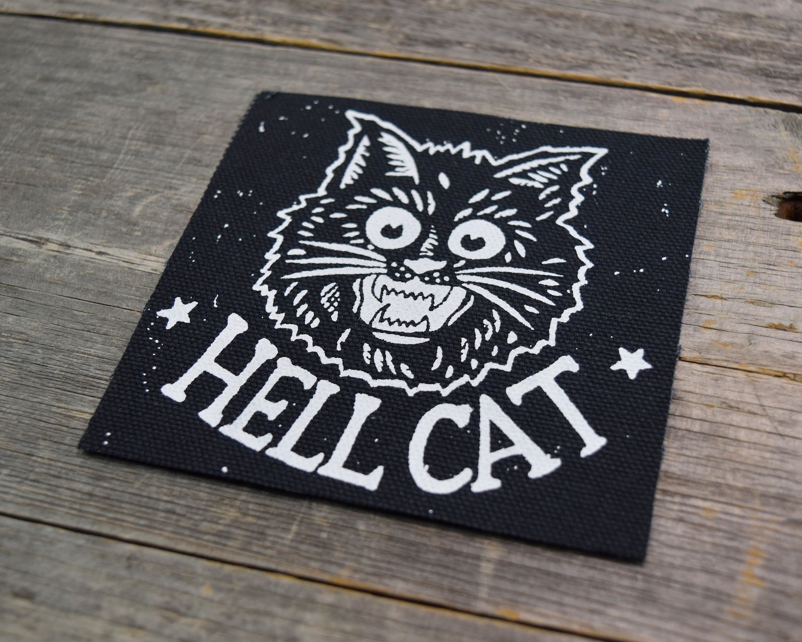 HELL CAT Canvas Patch - Etsy