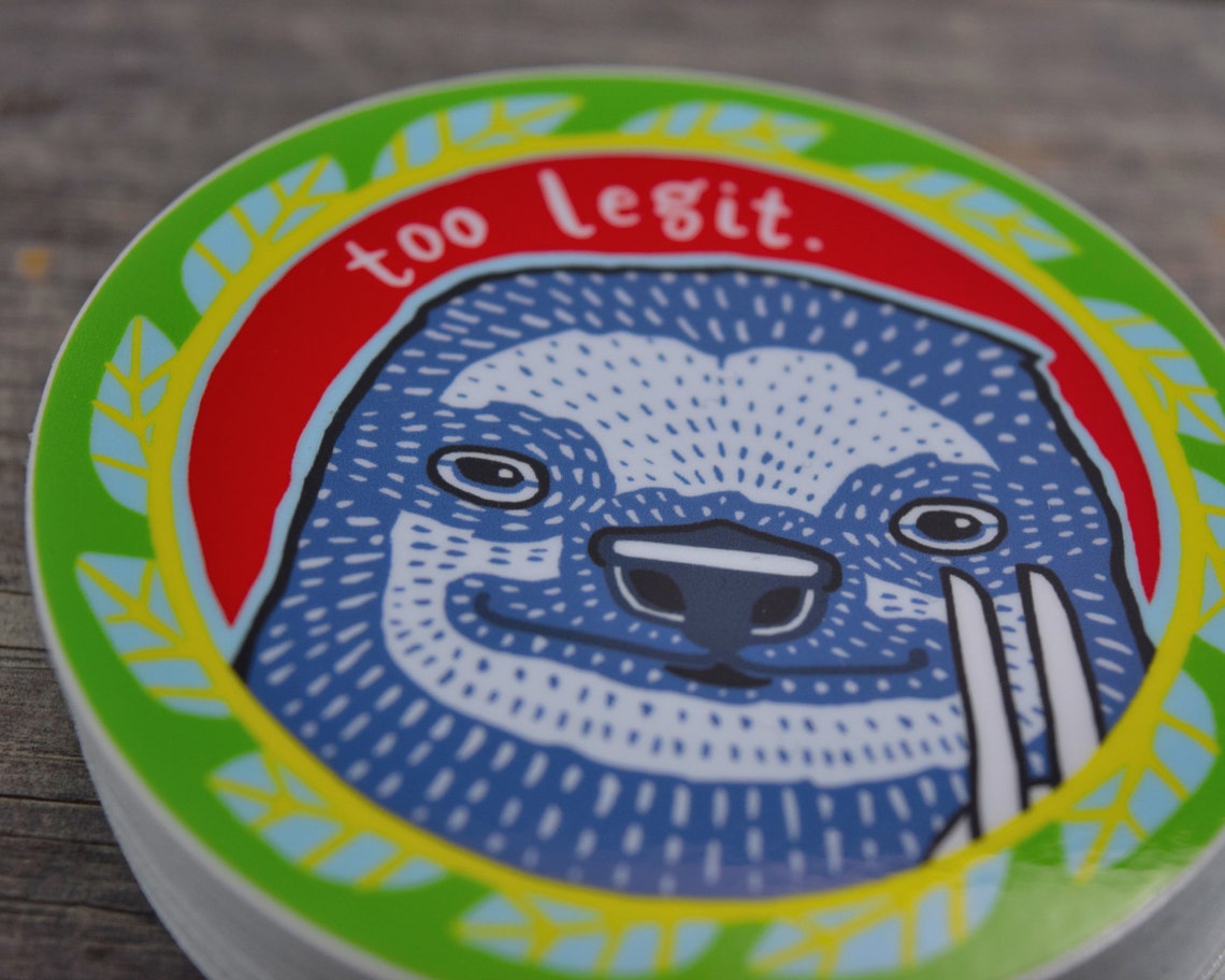 Too Legit Vinyl Sticker | Etsy