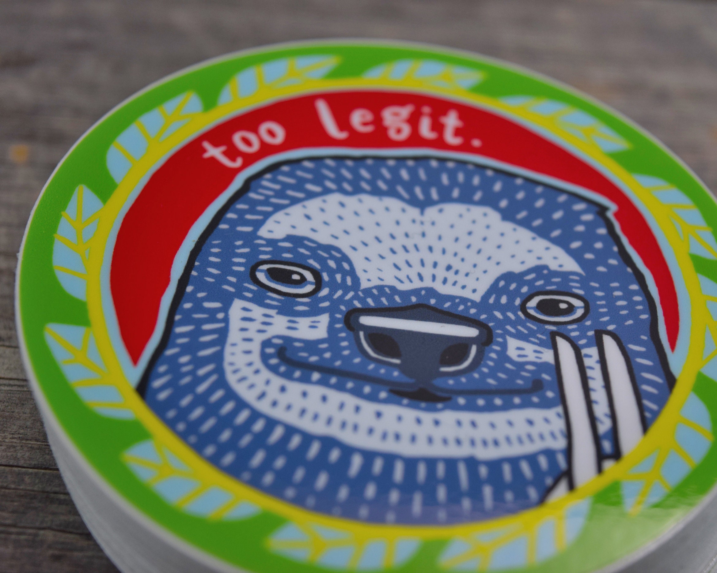 Too Legit Vinyl Sticker | Etsy