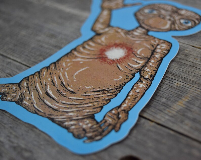 E.T. Vinyl Sticker - Etsy