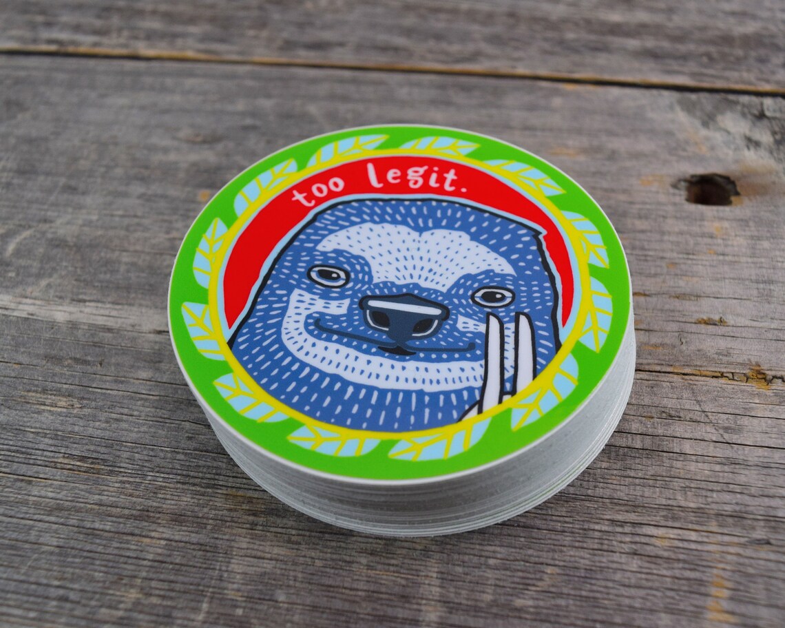 Too Legit Vinyl Sticker | Etsy