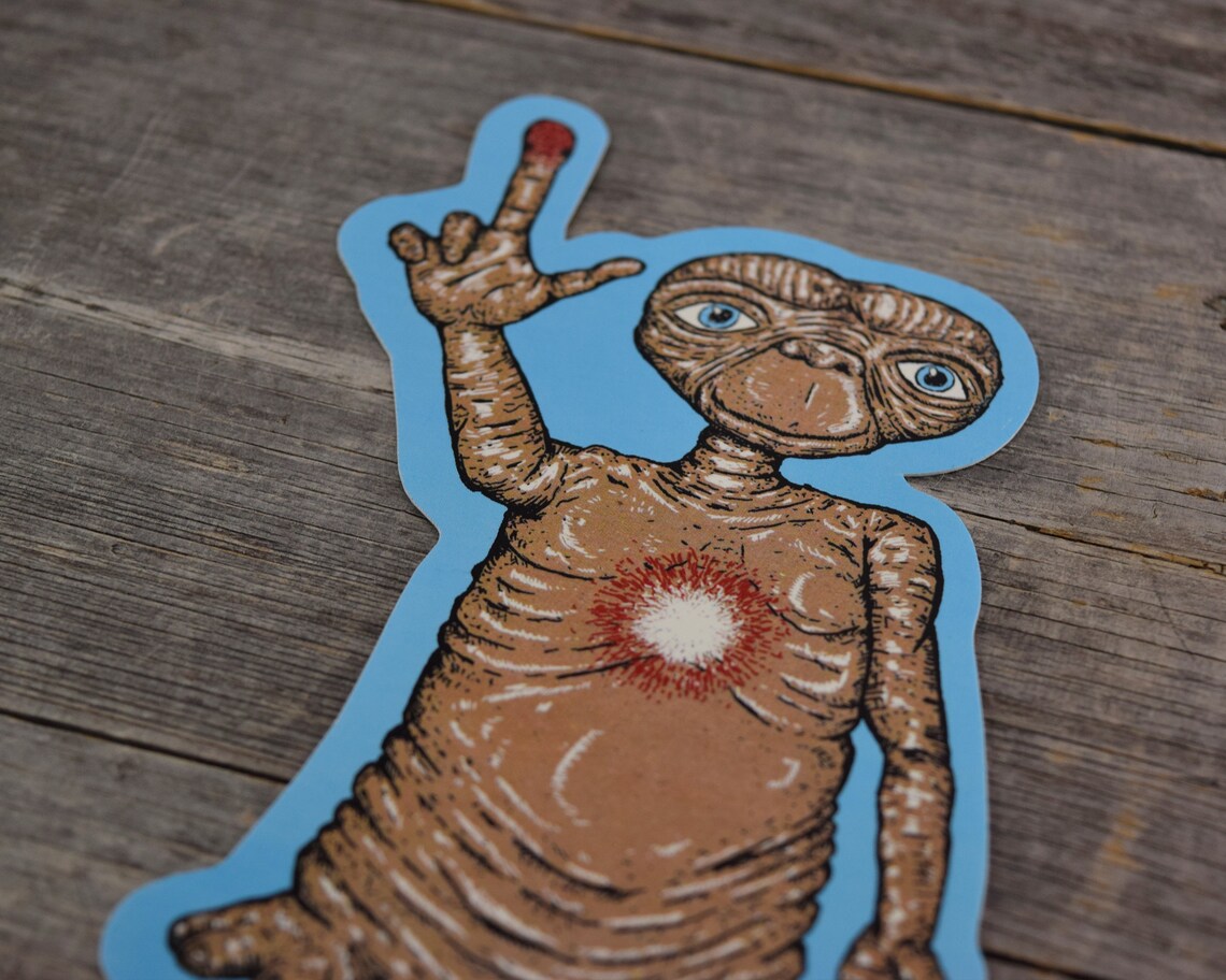 E.T. Vinyl Sticker - Etsy