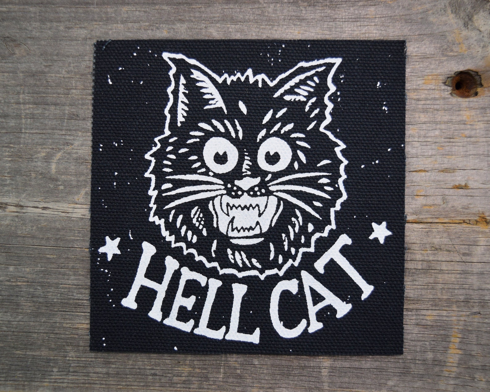 HELL CAT Canvas Patch - Etsy