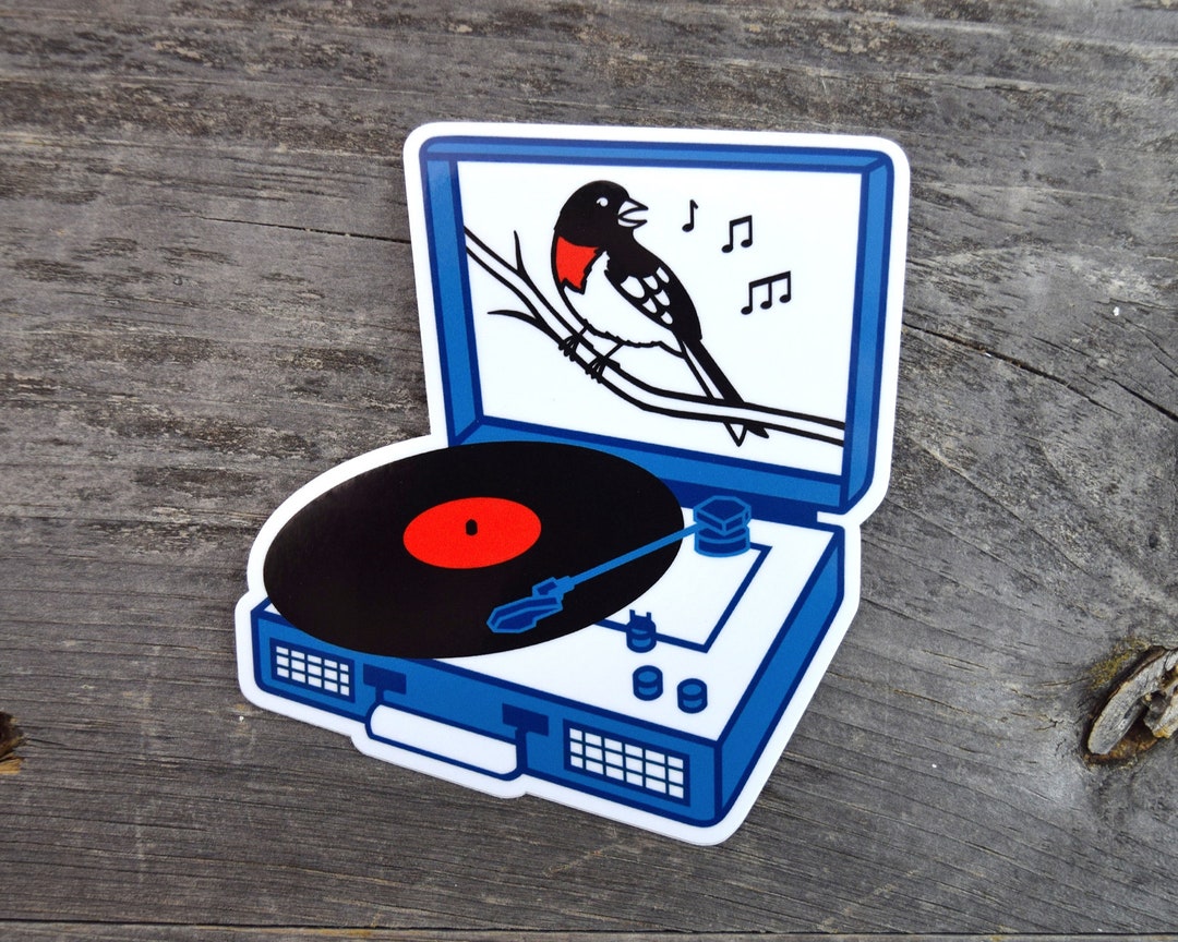 Songbird Record Player Vinyl Sticker - Etsy