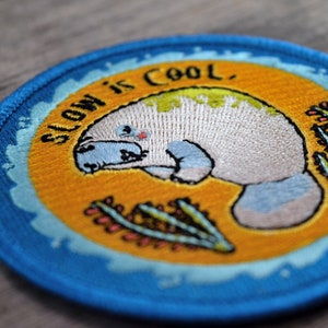 Slow is Cool Embroidered Patch - Etsy
