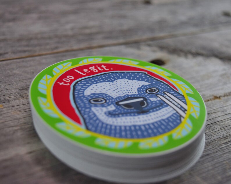 Too Legit Vinyl Sticker | Etsy