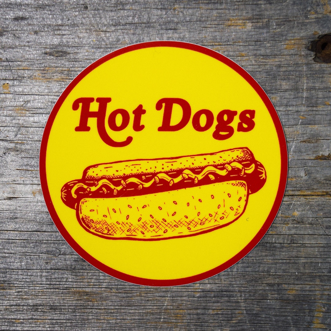 Hot Dogs Vinyl Sticker - Etsy