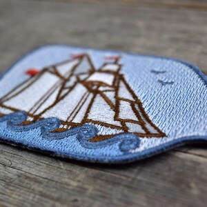 Ship in a Bottle Embroidered Patch - Etsy