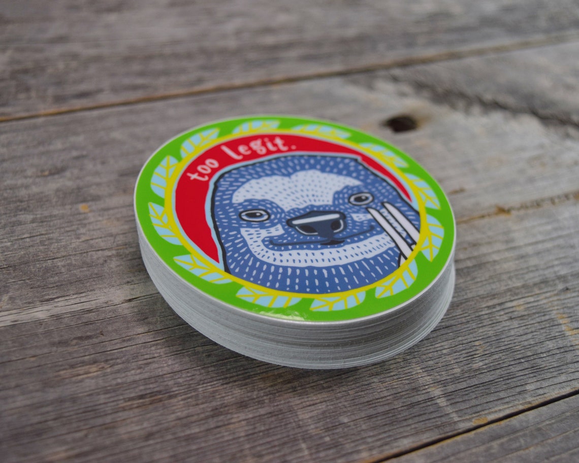 Too Legit Vinyl Sticker - Etsy