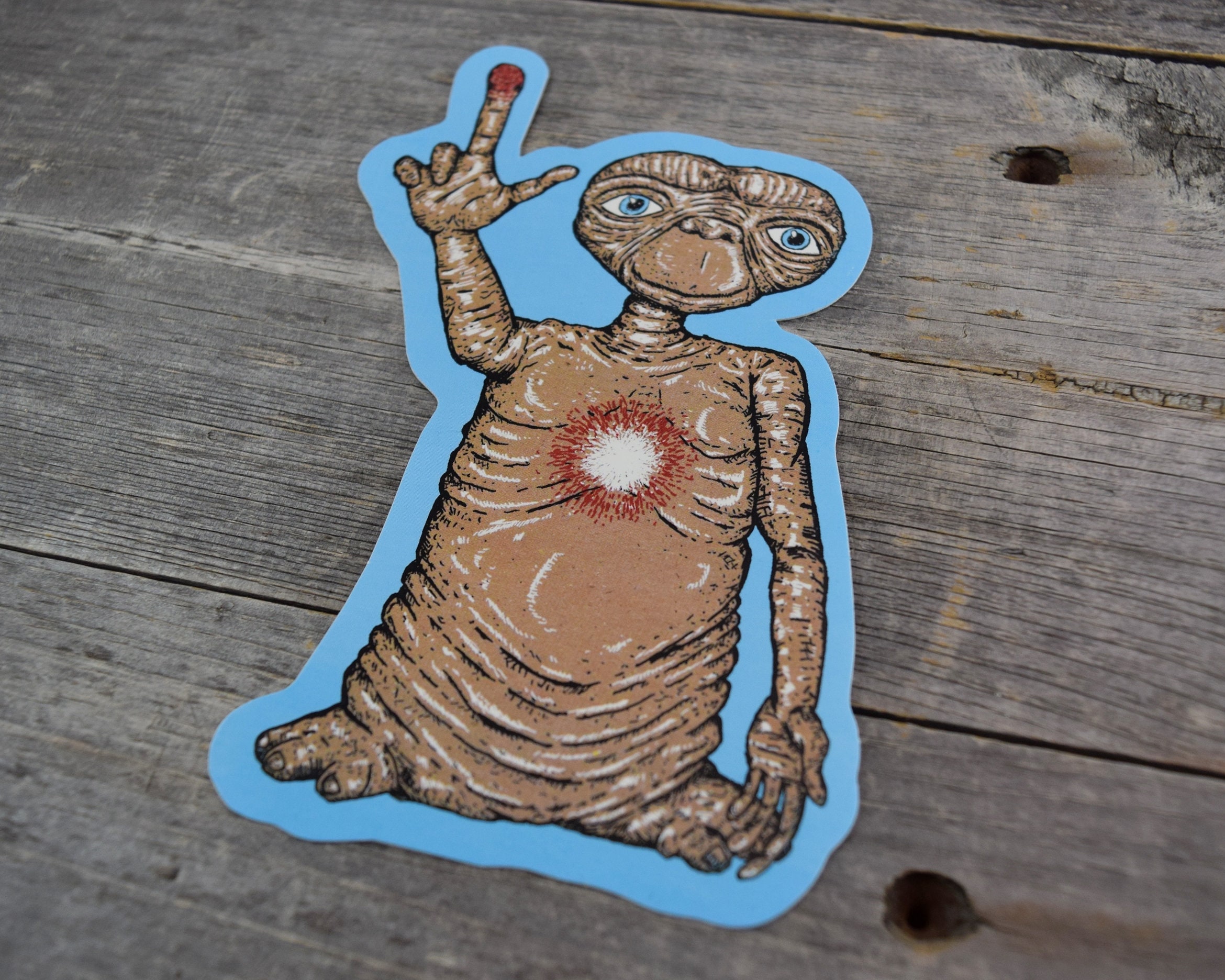 E.T. Vinyl Sticker - Etsy